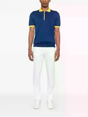 Kiton Logo-patch Chinos - White