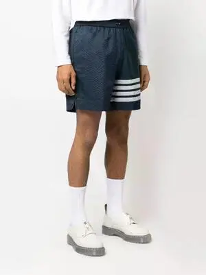 Thom Browne 4-bar Stripe Track Shorts - Blue