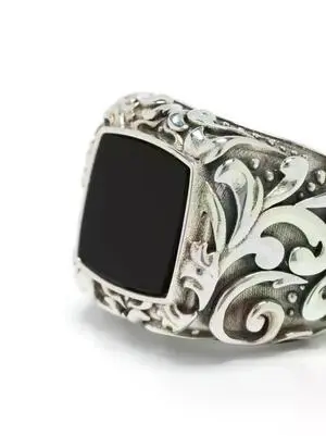 Emanuele Bicocchi Arabesque Stone Ring - Silver