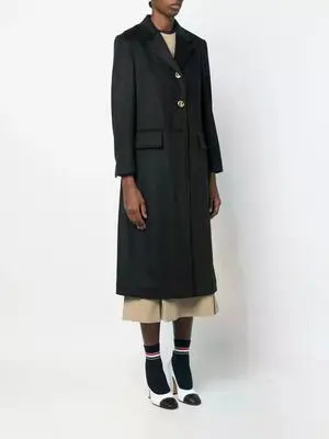 Thom Browne Wide-lapel Single-breasted Overcoat
