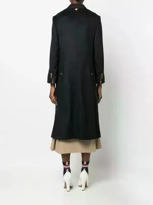 Thom Browne Wide-lapel Single-breasted Overcoat