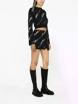 ROTATE BY BIRGER CHRISTENSEN Logo-embellished Cropped Jumper