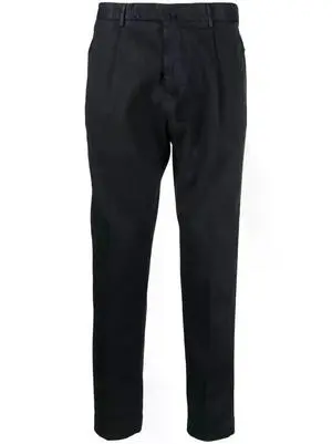 DELL'OGLIO Pleated Tapered-leg Trousers - Blue