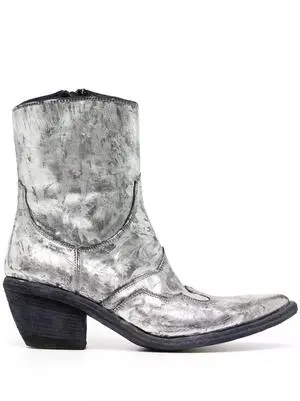 MADISON MAISON Laminated Leather Ankle Boots