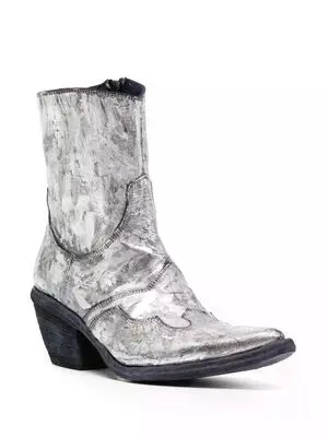MADISON MAISON Laminated Leather Ankle Boots