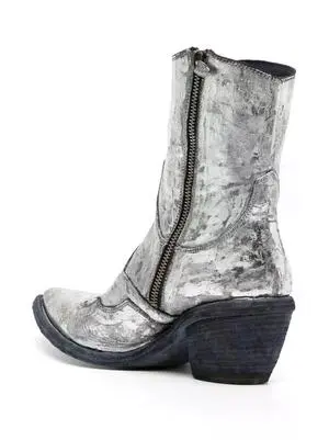 MADISON MAISON Laminated Leather Ankle Boots
