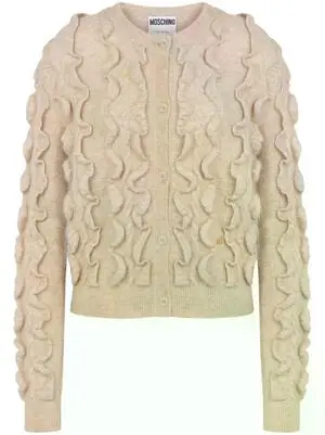 Moschino Ruffled Wool Blend Cardigan