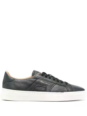 Santoni Leather Sneakers - Blue