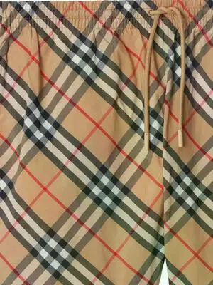 Burberry Check-print Drawstring Swim Shorts - Neutrals