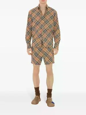 Burberry Check-print Drawstring Swim Shorts - Neutrals