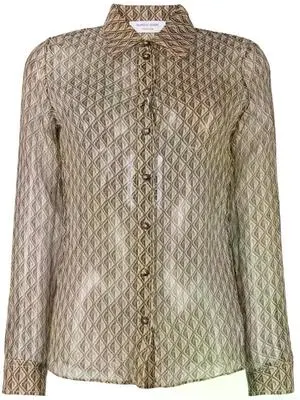 Marine Serre Long Sleeve Shirts For Women