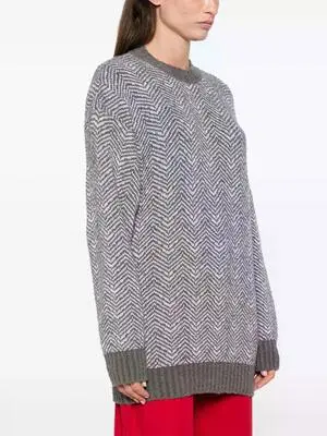 Moschino Chevron-pattern Virgin Wool Jumper