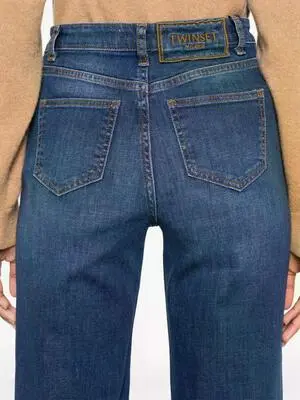 TWINSET Logo-engraved Button Jeans