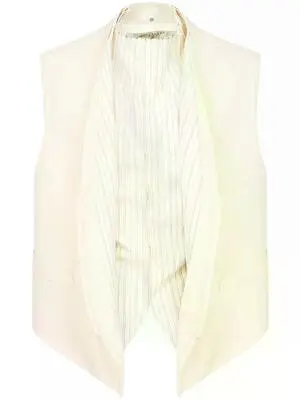 MAISON MARGIELA Striped-panel Waistcoat - Neutrals