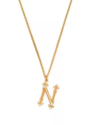 Emanuele Bicocchi Alphabet Pendant Sterling Silver Necklace - Gold