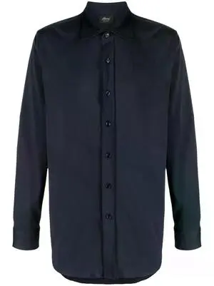 Brioni Spread-collar Cotton Shirt
