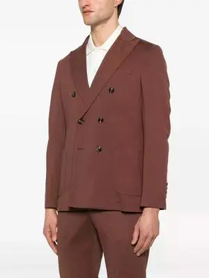 CIRCOLO 1901 Piqué-weave Blazer - Brown
