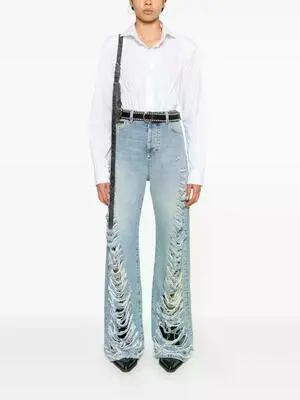 Philipp Plein Ripped Denim Trousers