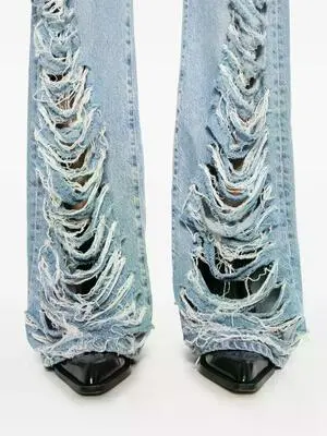 Philipp Plein Ripped Denim Trousers