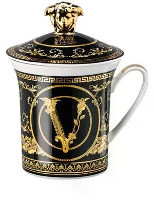 Versace Virtus Gala 30 Years Porcelain Mug - Black