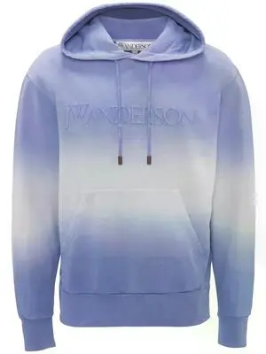 JW Anderson Gradient-effect Cotton Hoodie - Purple