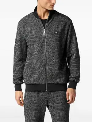 Philipp Plein Monogram-jacquard Bomber Jacket