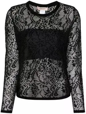 TWINSET Lace-effect Jacquard Top