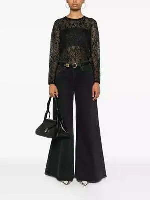 TWINSET Lace-effect Jacquard Top