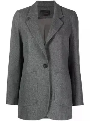 Lorena Antoniazzi Mélange-effect Single-breasted Blazer