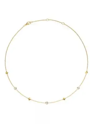 David Yurman 18kt Yellow Renaissance Station Diamond Necklace - Gold