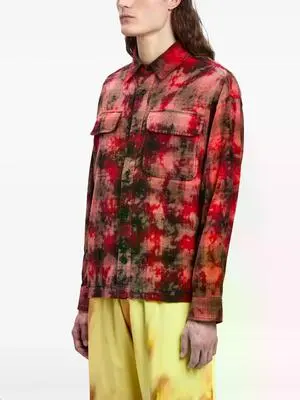 Palm Angels Logo-print Plaid Shirt
