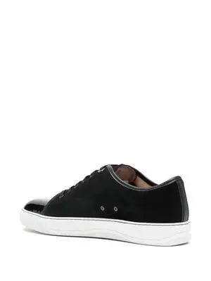 LANVIN Cap-toe Suede Sneakers - Black
