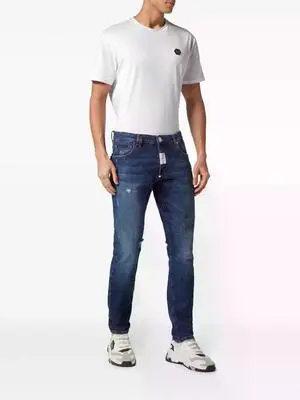 Philipp Plein Paint-splatter Slim-fit Jeans