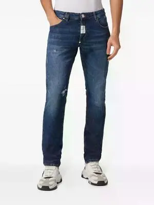 Philipp Plein Paint-splatter Slim-fit Jeans