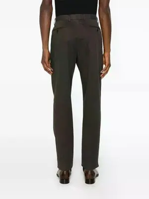 Zegna Pressed-crease Trousers - Brown