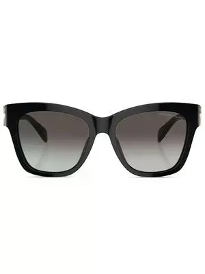 Michael Kors Logo-plaque Tinted Sunglasses - Black