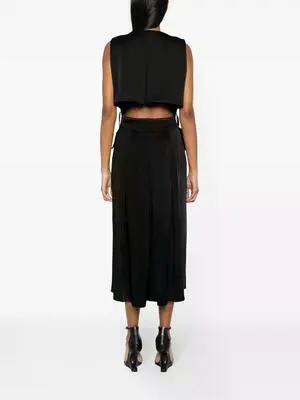 Victoria Beckham Belted Sleeveless Midi Dress