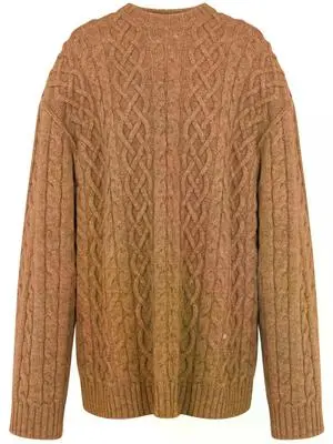 Moschino Cable-knit Virgin Wool Jumper