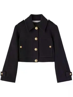 Palm Angels Virgin-wool Blend Cropped Coat