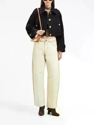Palm Angels Virgin-wool Blend Cropped Coat