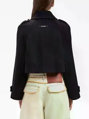 Palm Angels Virgin-wool Blend Cropped Coat
