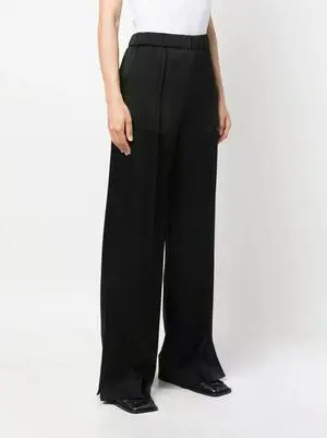 JIL SANDER Satin-finish Wide-leg Trousers