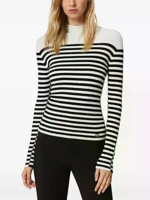 TWINSET Striped Ribbed Knit Jumper