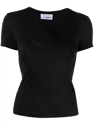 Blumarine Logo-embellished Cotton T-shirt
