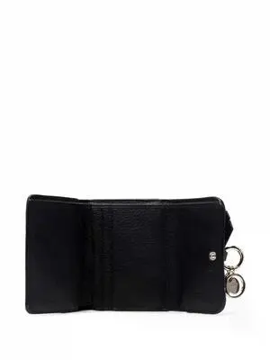 Chloé Logo Plaque Tri-fold Wallet - Black