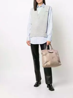 MAISON MARGIELA Spliced Knit-detail Shirt