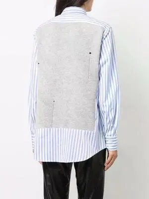 MAISON MARGIELA Spliced Knit-detail Shirt