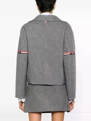 Thom Browne Grosgrain-stripe Brushed Jacket