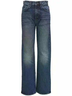 NILI LOTAN Mid-rise Straight-leg Jeans With Whiskering