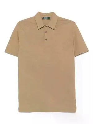 ZANONE Cotton Polo Shirt - Neutrals